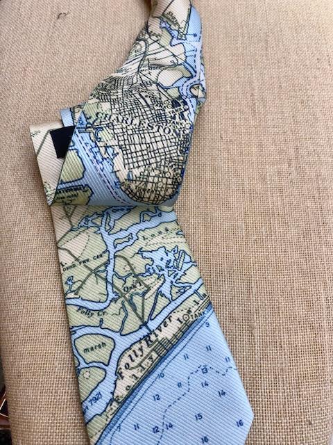 Charleston Nautical Map Tie – ZINNIA of Belle Hall